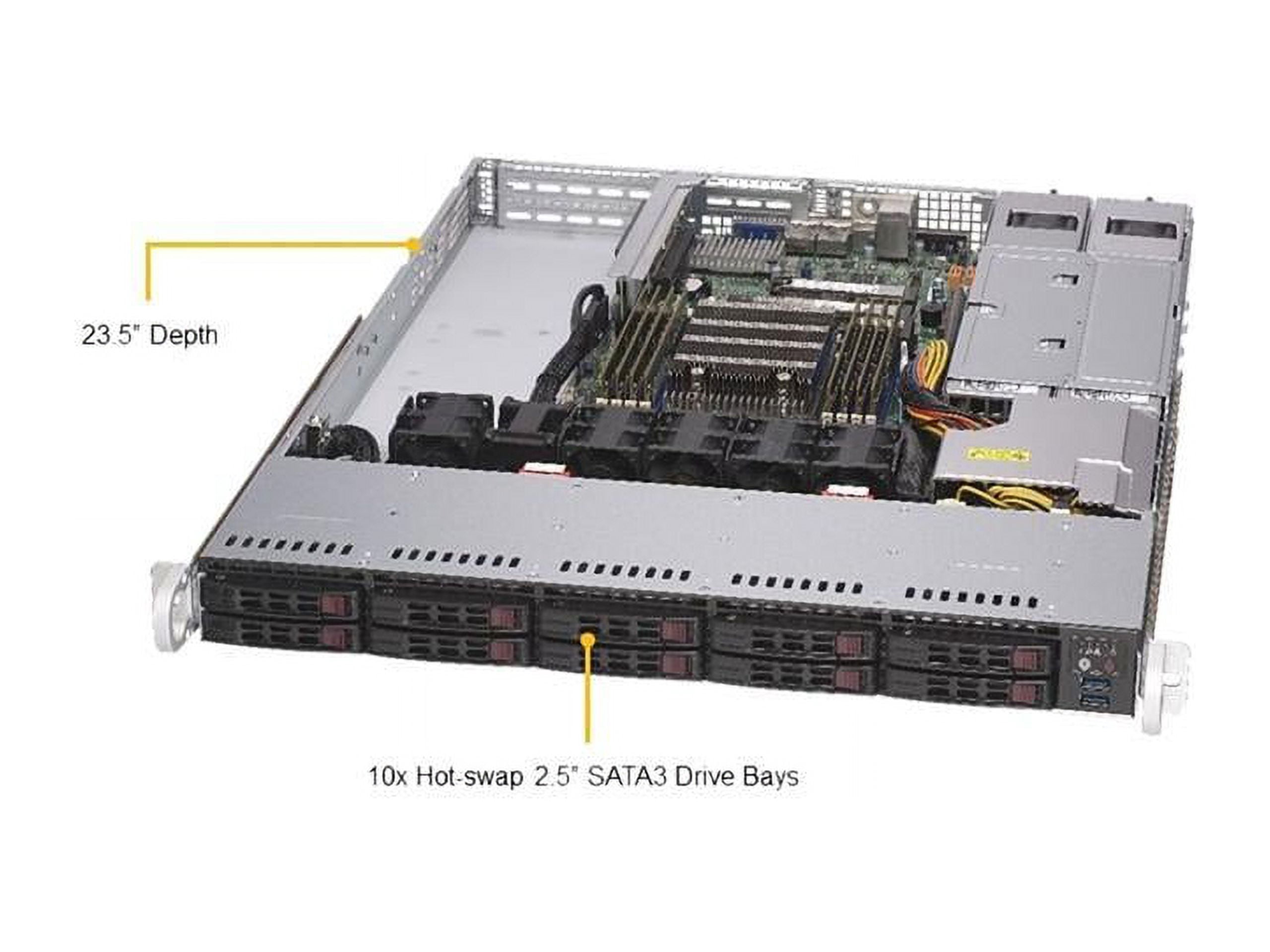 Supermicro AS-1114S-WTRT AMD UP 1U 500w Server with 8x DIMMs, 3x PCI-E ...