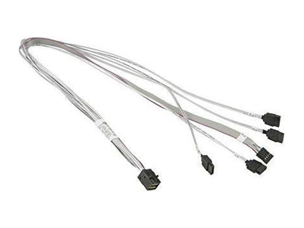 Supermicro CBL-SAST-0631 55cm Cross-over Mini SAS HD to 4x SATA Cable w ...