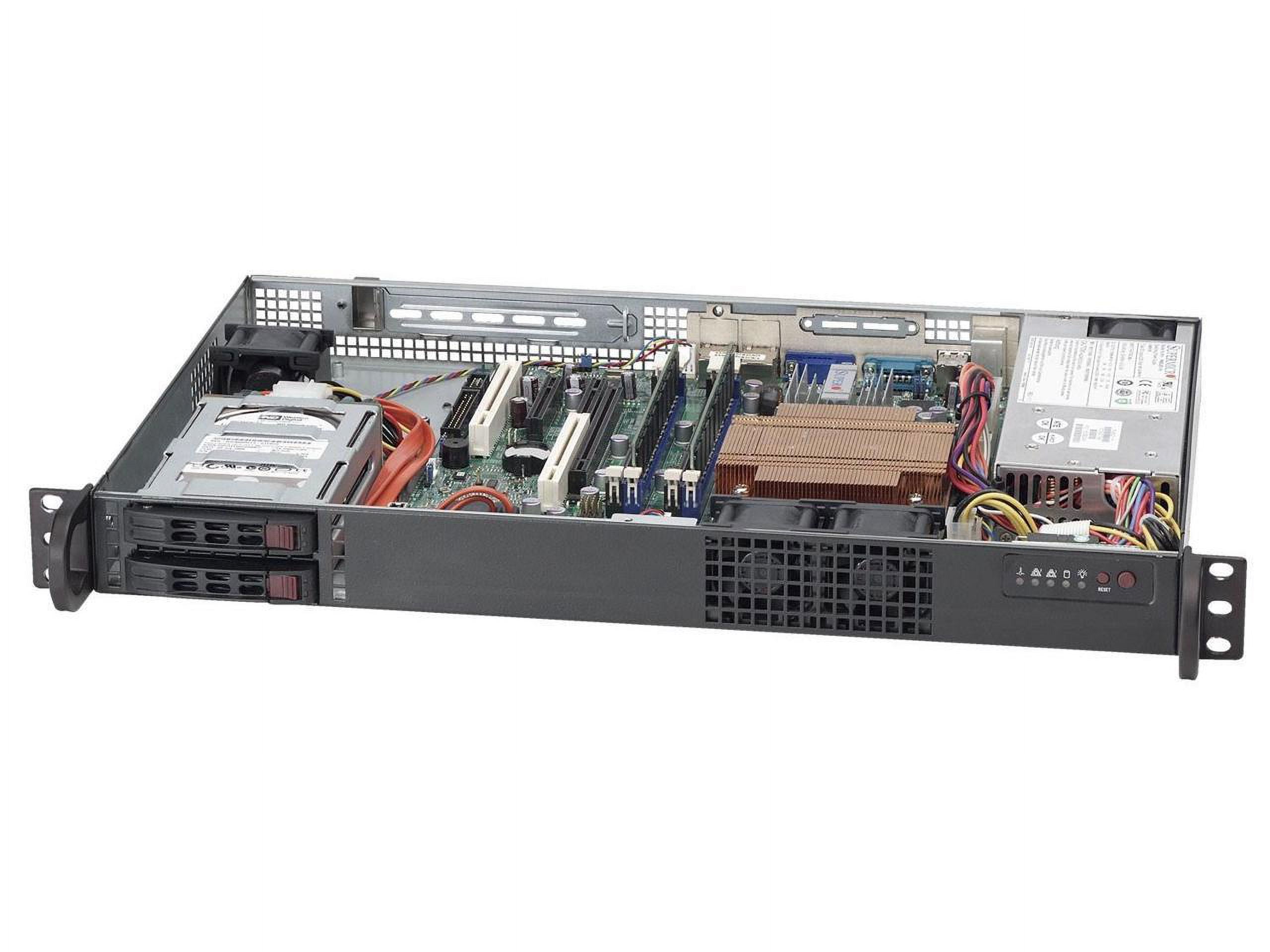 Supermicro CSE-510T-203B Supermicro Case CSE-510T-203B 1U High-Efficiency Low Noise 2.5inch ...