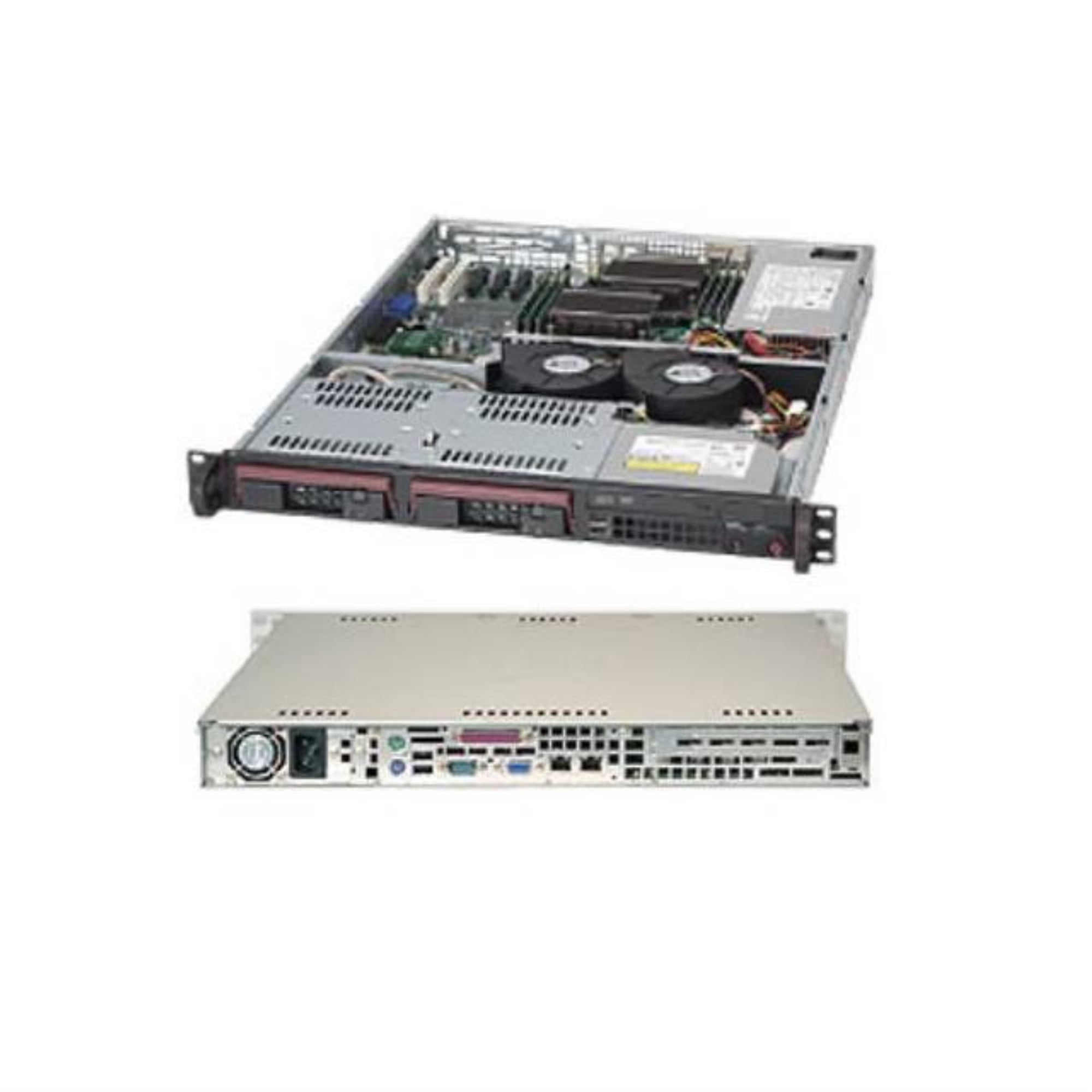 Supermicro CSE-811TQ-600B 600W 1U Rackmount Server Chassis (Black ...