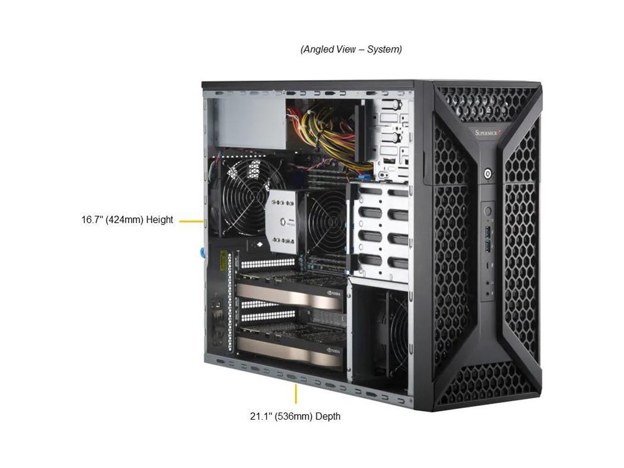 Supermicro GPU Workstation System, Intel Xeon w5-2465X, 16-Core/32 ...