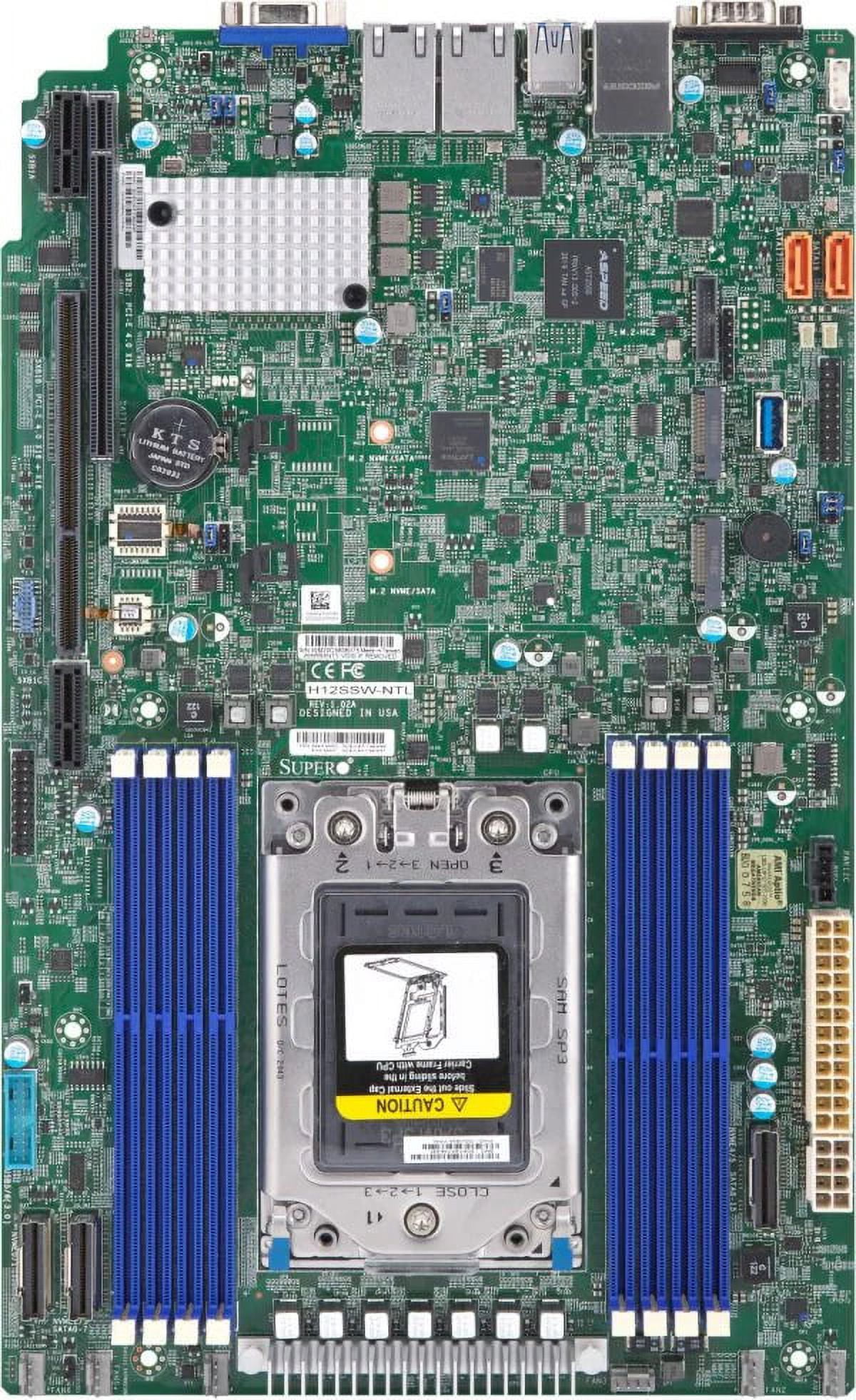 Supermicro H12SSW-NTL Motherboard - Single AMD EPYC 7003/7002 Series Processor - Socket SP3 DDR4 ...