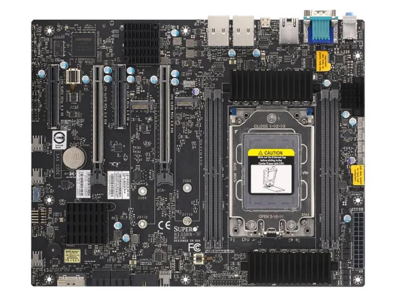Supermicro H13SRA-F motherboard. AMD Ryzen™ Threadripper™ PRO 7000 WX ...