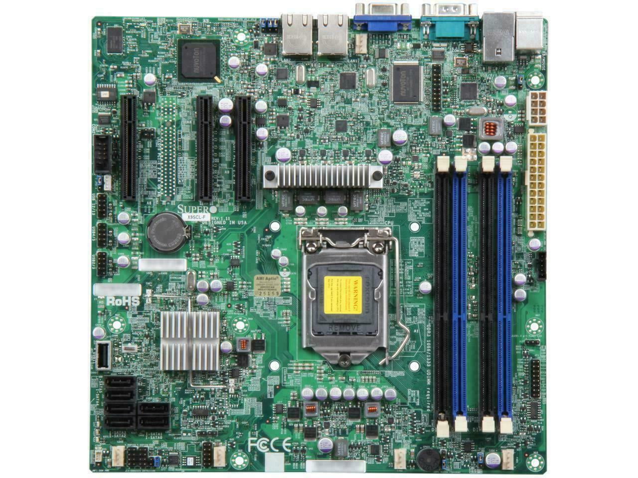 Pre-Owned Supermicro Intel Xeon LGA 1155 H2 C202 Micro ATX Motherboard ...