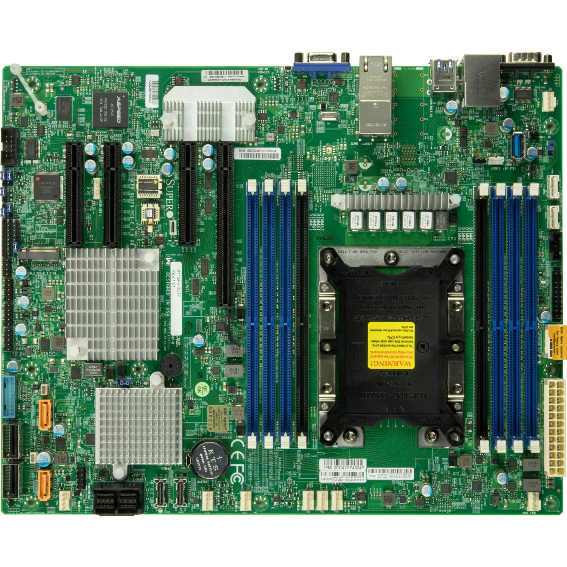 Supermicro LGA3647 Intel USB3.0 V & 2GbE ATX Server Motherboard ...