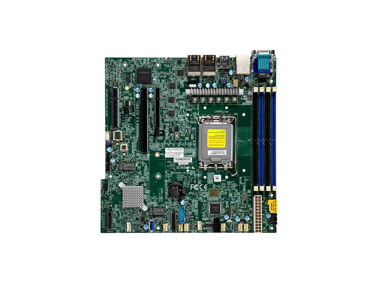 Supermicro MBD-X13SCH-LN4F-O, Intel LGA-1700 Single Socket mATX Server Motherboard - Walmart.com
