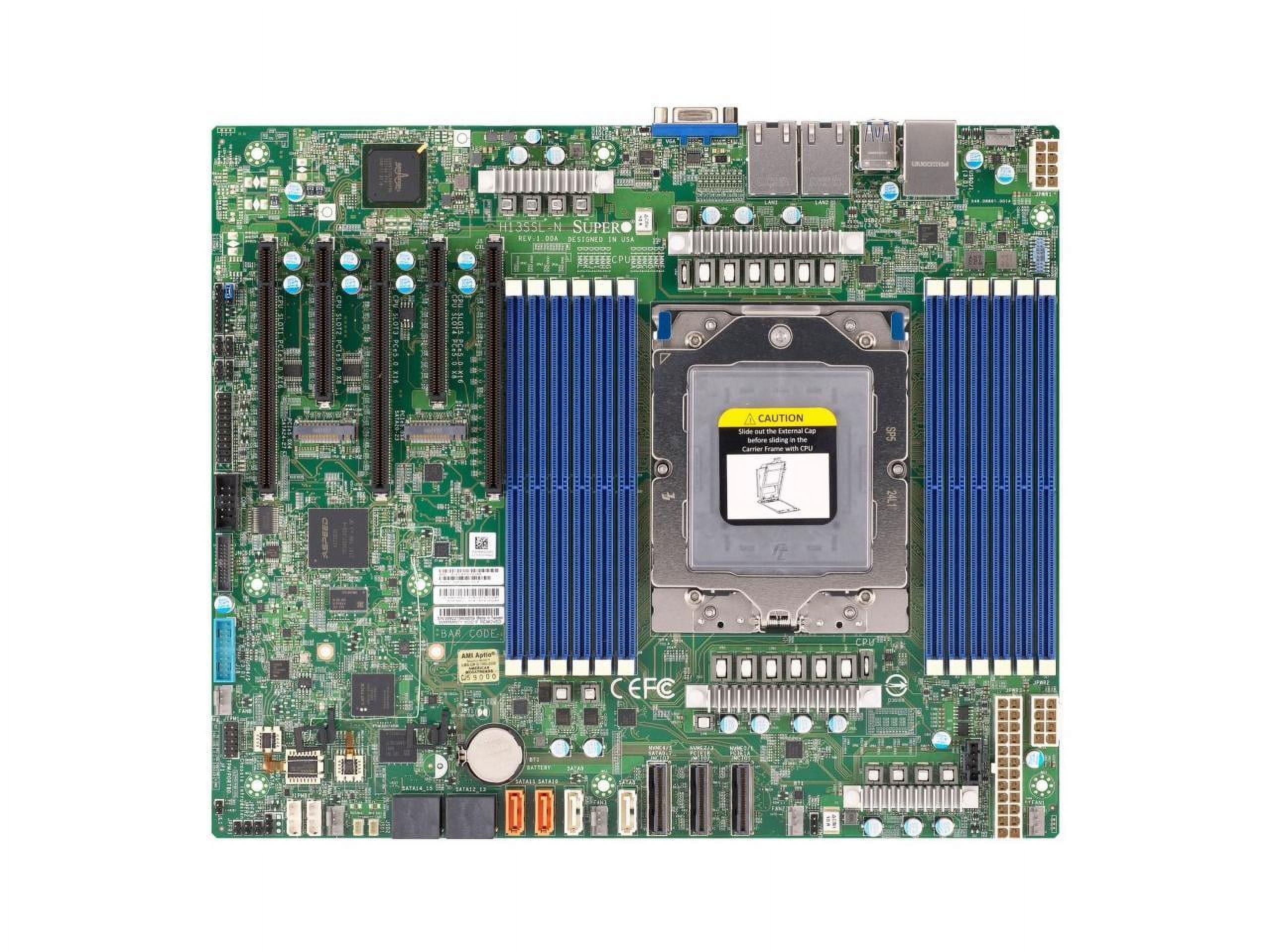 Supermicro MBD-H13SSL-N ATX Server Motherboard, AMD 4th Gen EPYC 9004 Socket SP5, 3TB DDR5 3DS ...