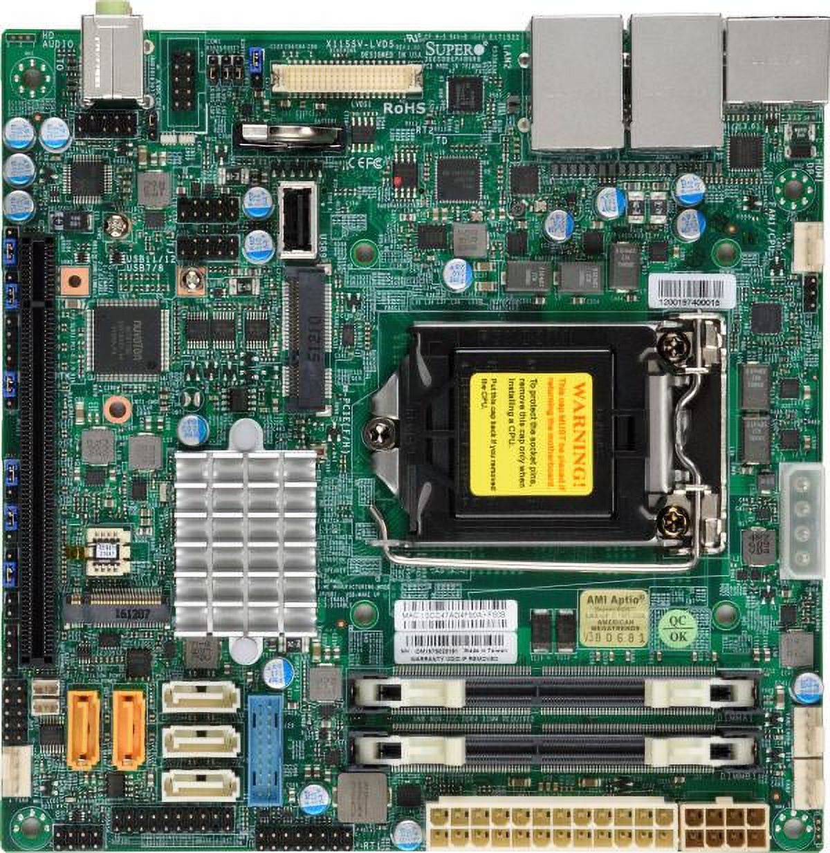 Supermicro X11SSV-LVDS Motherboard Mini-ITX - Single socket LGA 1151 - Intel Q170 Express ...
