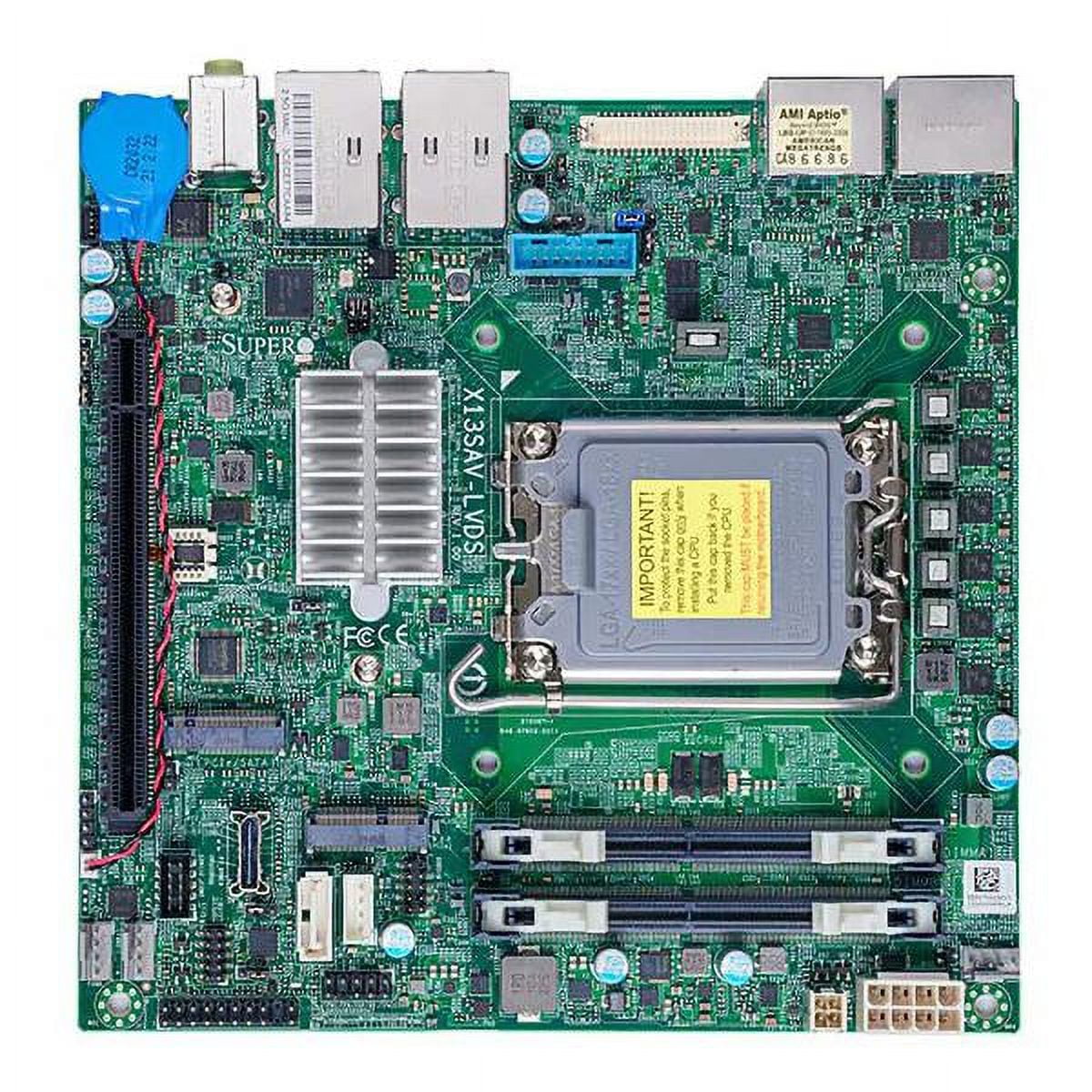 Supermicro X13SAV-LVDS Mini ITX Motherboard - Alder Lake PCH Q670E ...