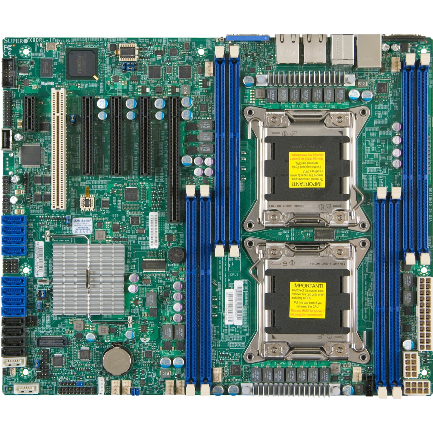 Supermicro X9DRL-3F Server Motherboard, Intel Chipset, Socket R LGA ...