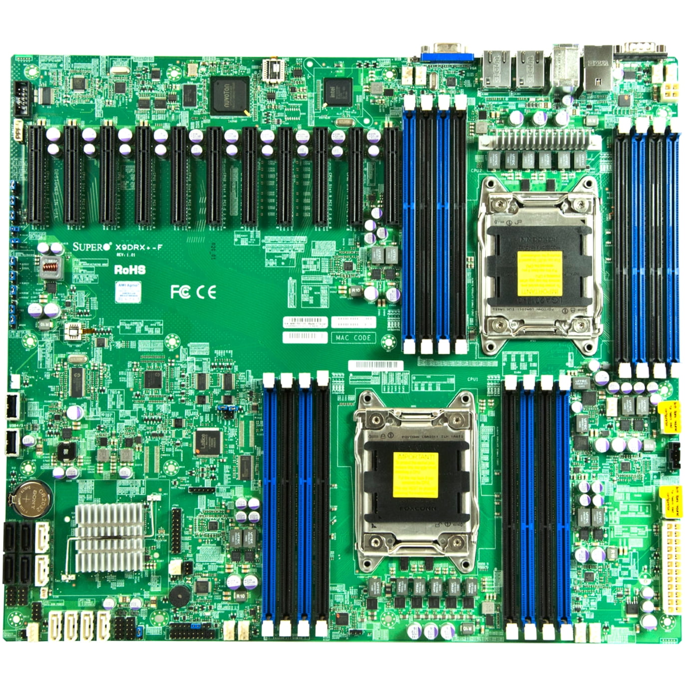 Supermicro X9DRX+-F Server Motherboard, Intel C602 Chipset, Socket R ...