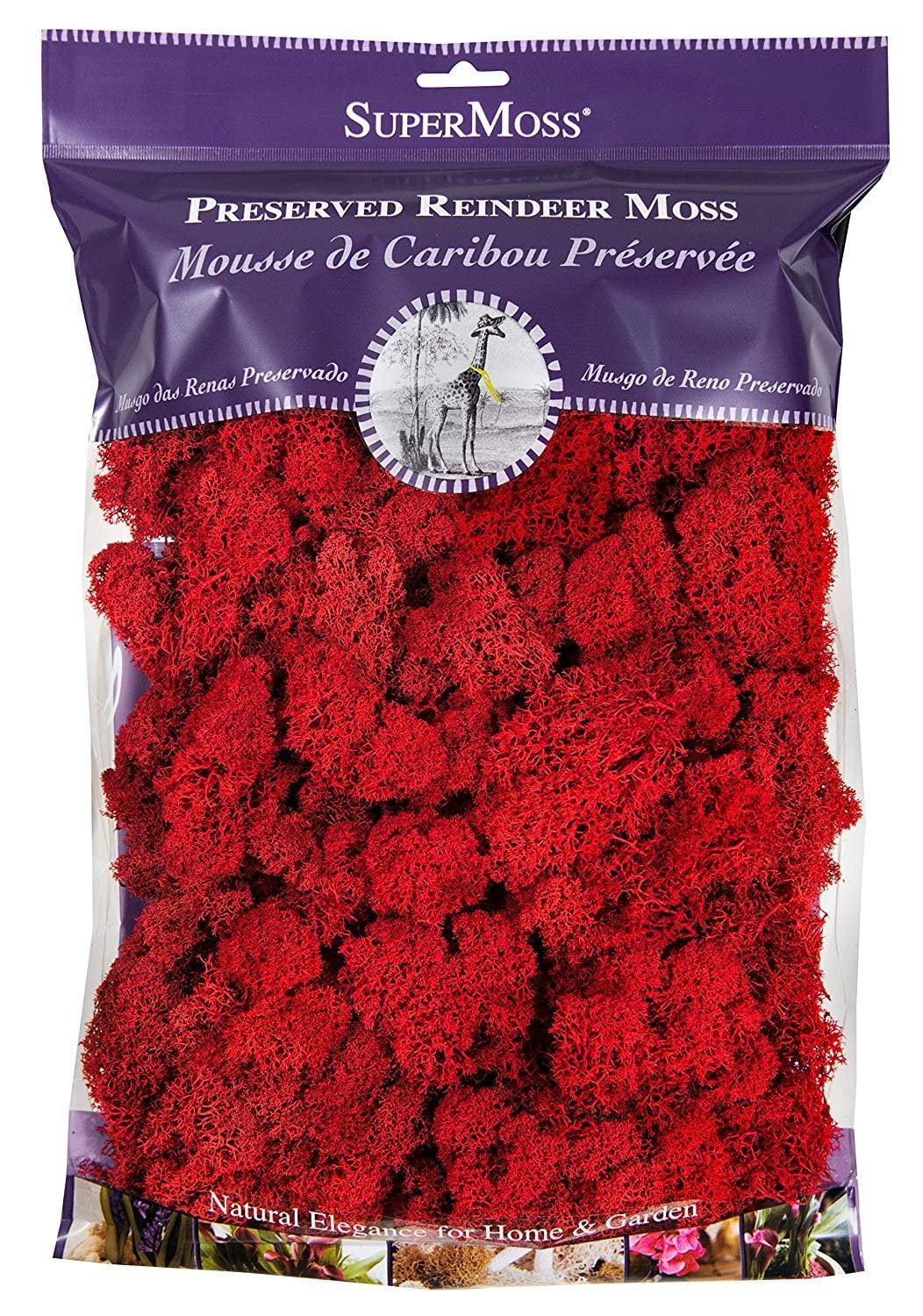 Supermoss Reindeer Moss Red 1220cuin - Walmart.com