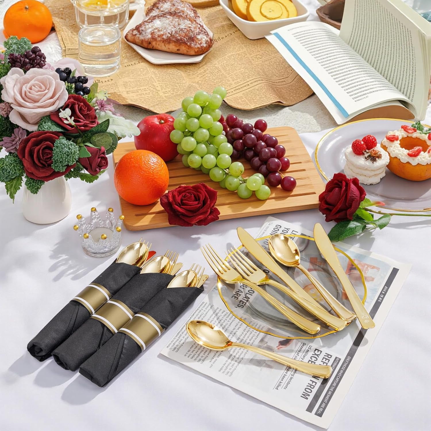Supernal 120Pack Pre Rolled Silverware Set - Walmart.com
