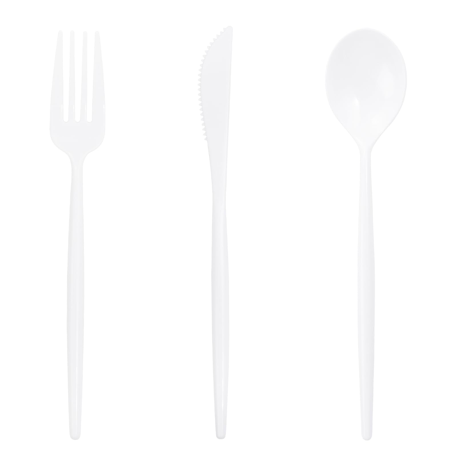 Supernal 180PCS White Plastic Silverware,White Utensils Set Disposable ...