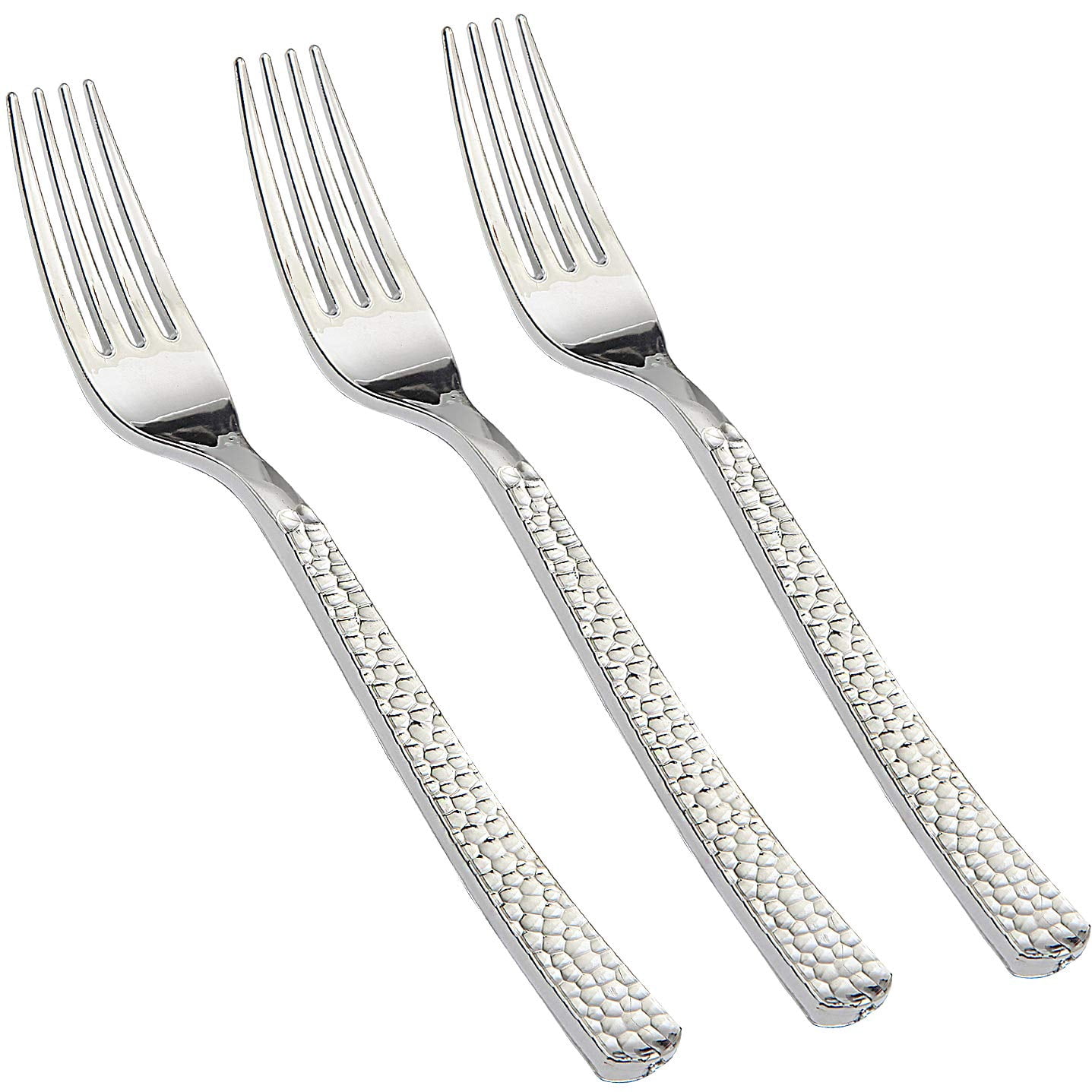 Supernal 300pcs Silver Plastic Forks,Premium Disposable Forks Polished ...
