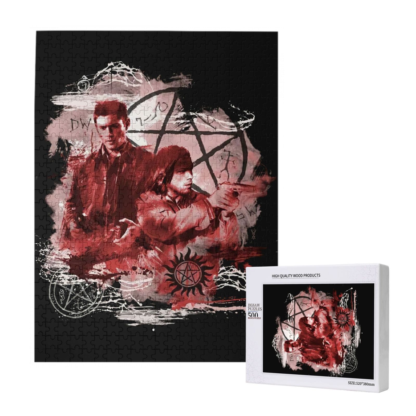 Supernatural Anime Puzzles Boys Girls Teens 300/500/1000 Piece Wooden ...