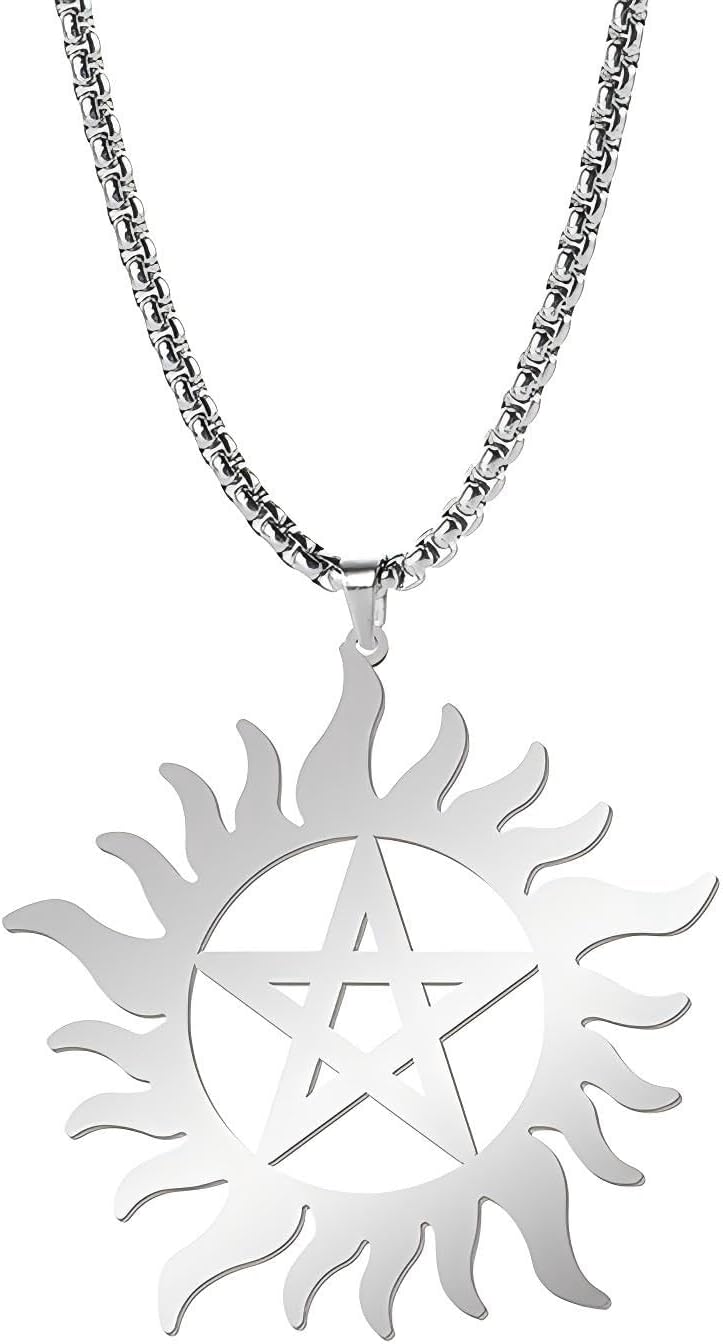 Supernatural Anti - Possession Symbol Necklace Demon Defense Silver ...