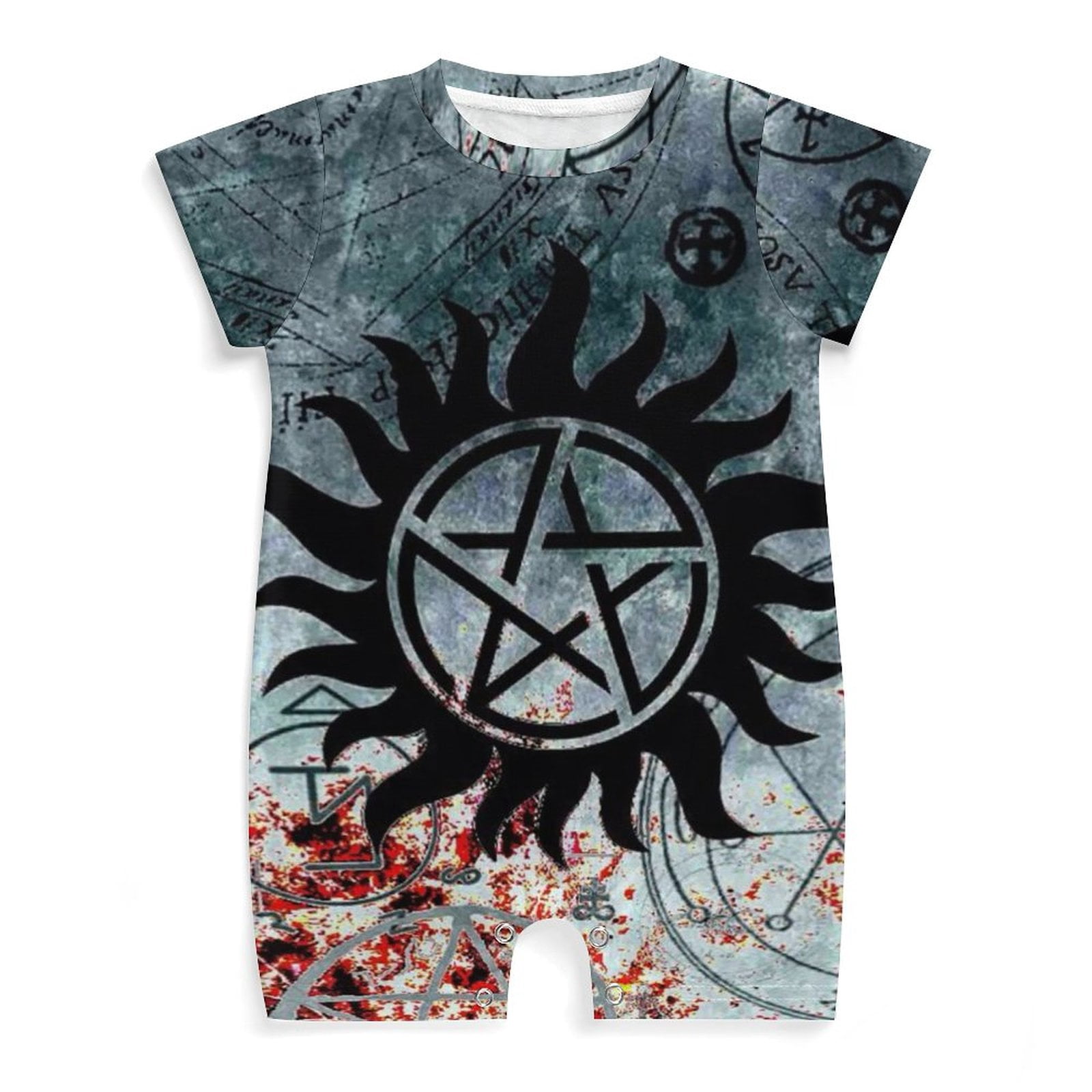 Supernatural Baby Boy Girl Short Sleeve Romper Clothing Set Print ...