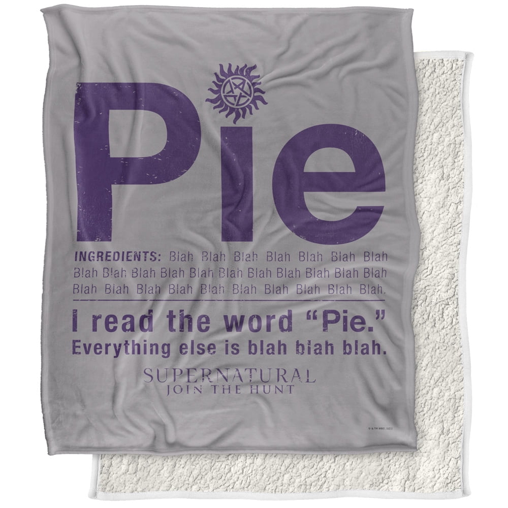 Supernatural Blanket, 50"x60", Pie Silky Touch Sherpa Back Super Soft ...