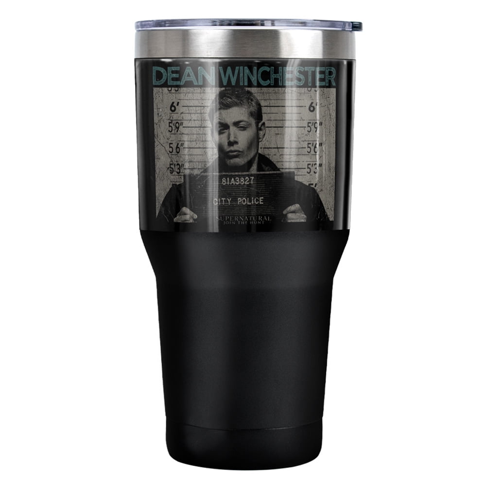 Supernatural Dean Mug Shot Stainless Steel Tumbler 30 oz Coffee Travel ...