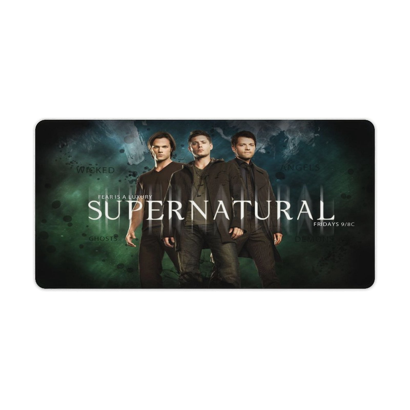 Supernatural Desk Pad Mouse Pad, Large Gaming Mouse Mat with Stitched ...