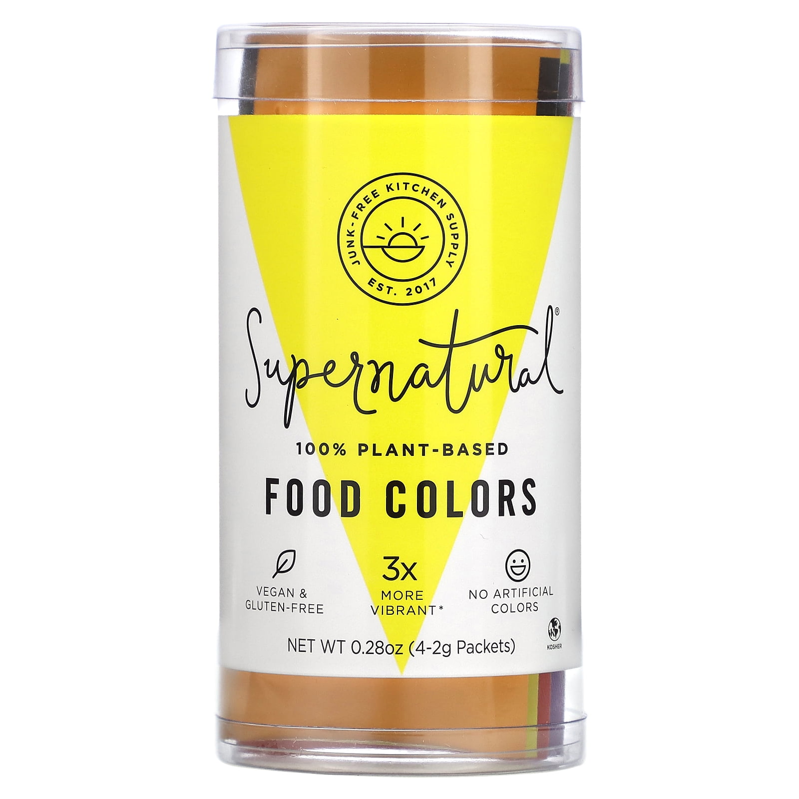 Supernatural Kitchen Plant-Based Food Coloring, Natural Dyes, 4 Packets ...
