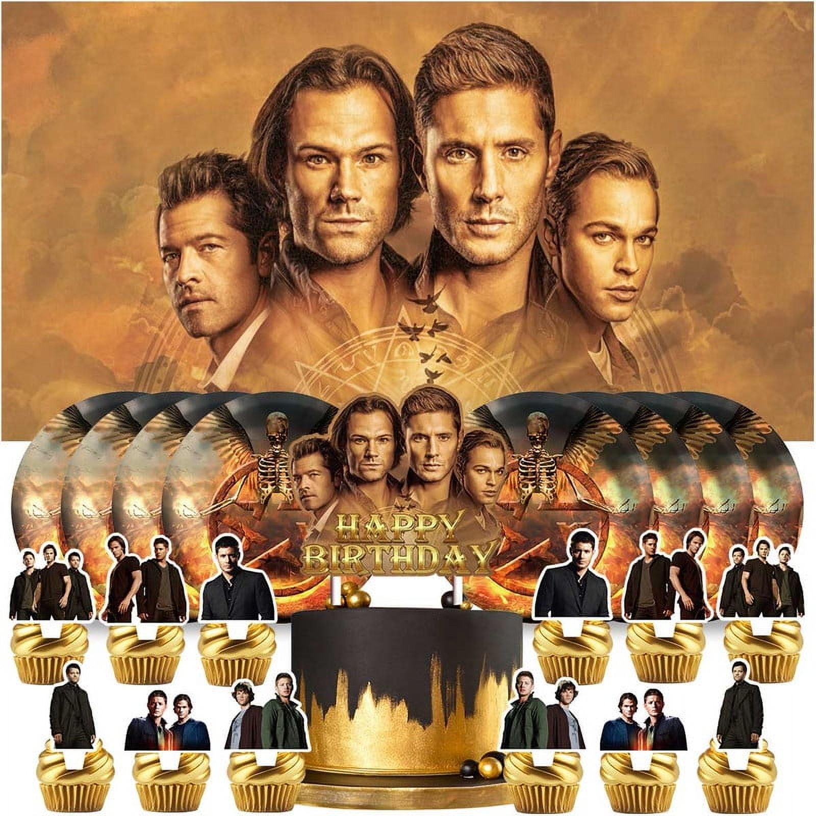 Supernatural Birthday Paper Plates Supplies Decorations Decor Backdrop ...