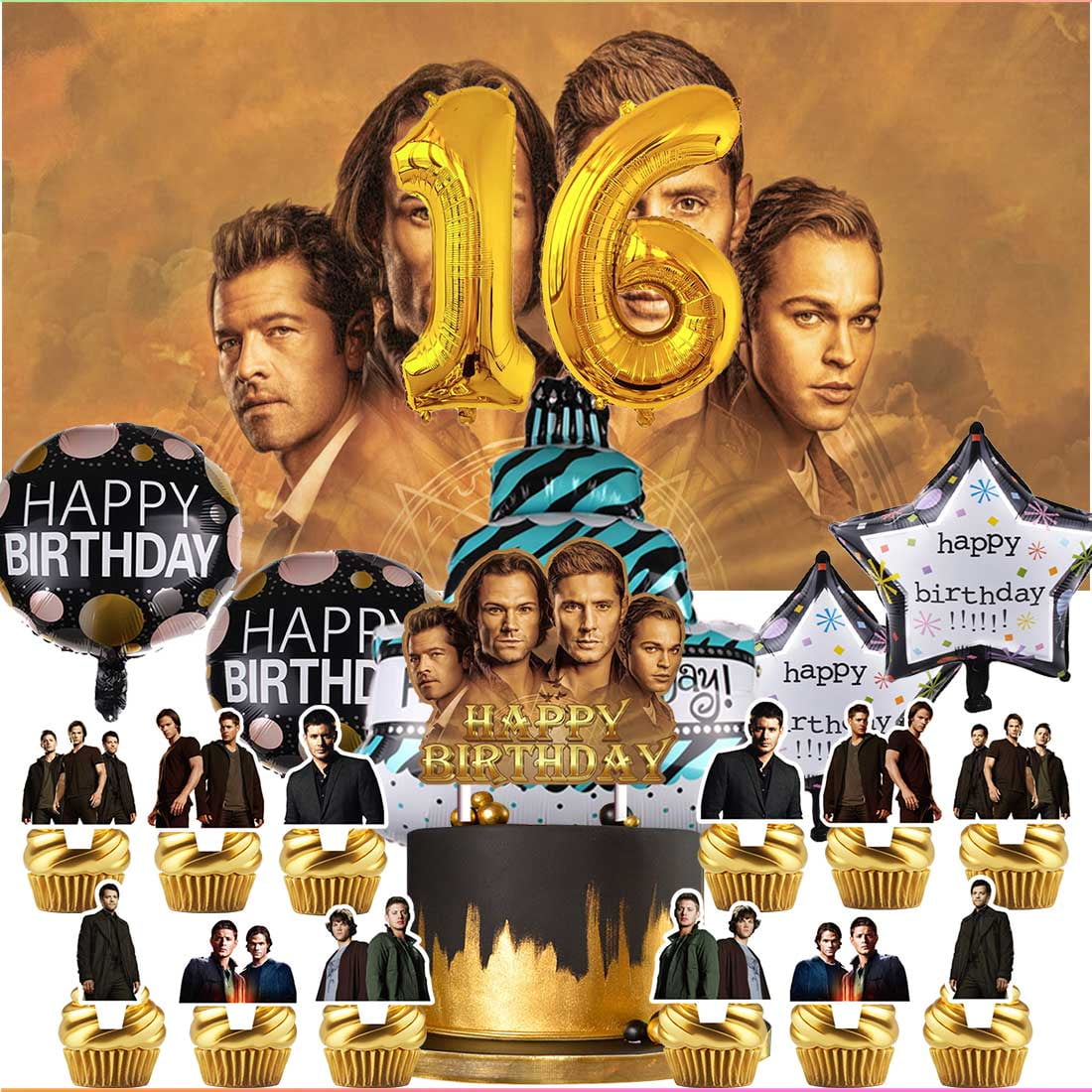 Supernatural Party Supplies Decor 16th Kit Balloons Birthday Cake ...
