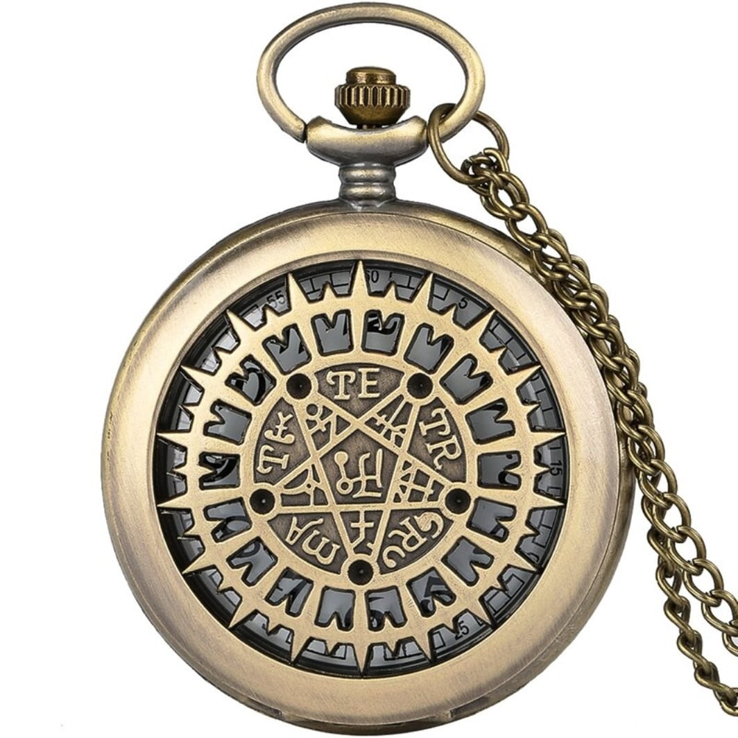 Supernatural Pentagram Bronze Finish Pocket Watch - Walmart.com