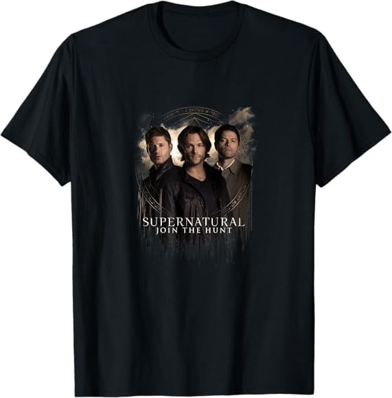 Supernatural Sam Dean & Castiel Logo Portrait T-Shirt Comfort Colors ...