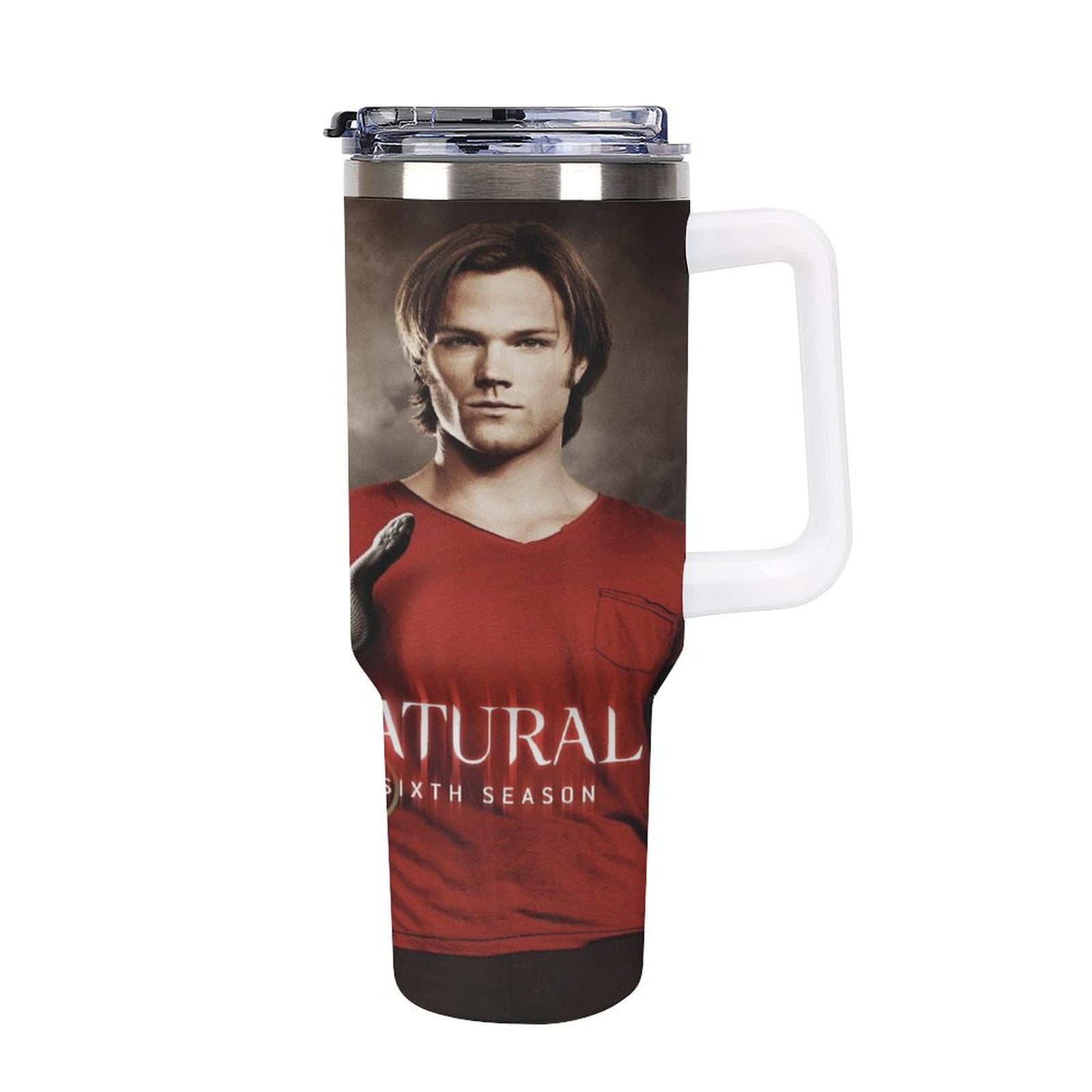 Supernatur-a Stainless Steel Tumbler with Handle and Straw Fits in ...