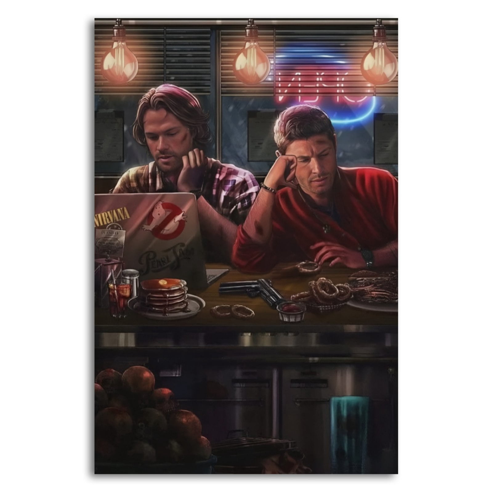 Supernatural Tv Series Sam and Dean Frameless Poster Wall Art Print ...