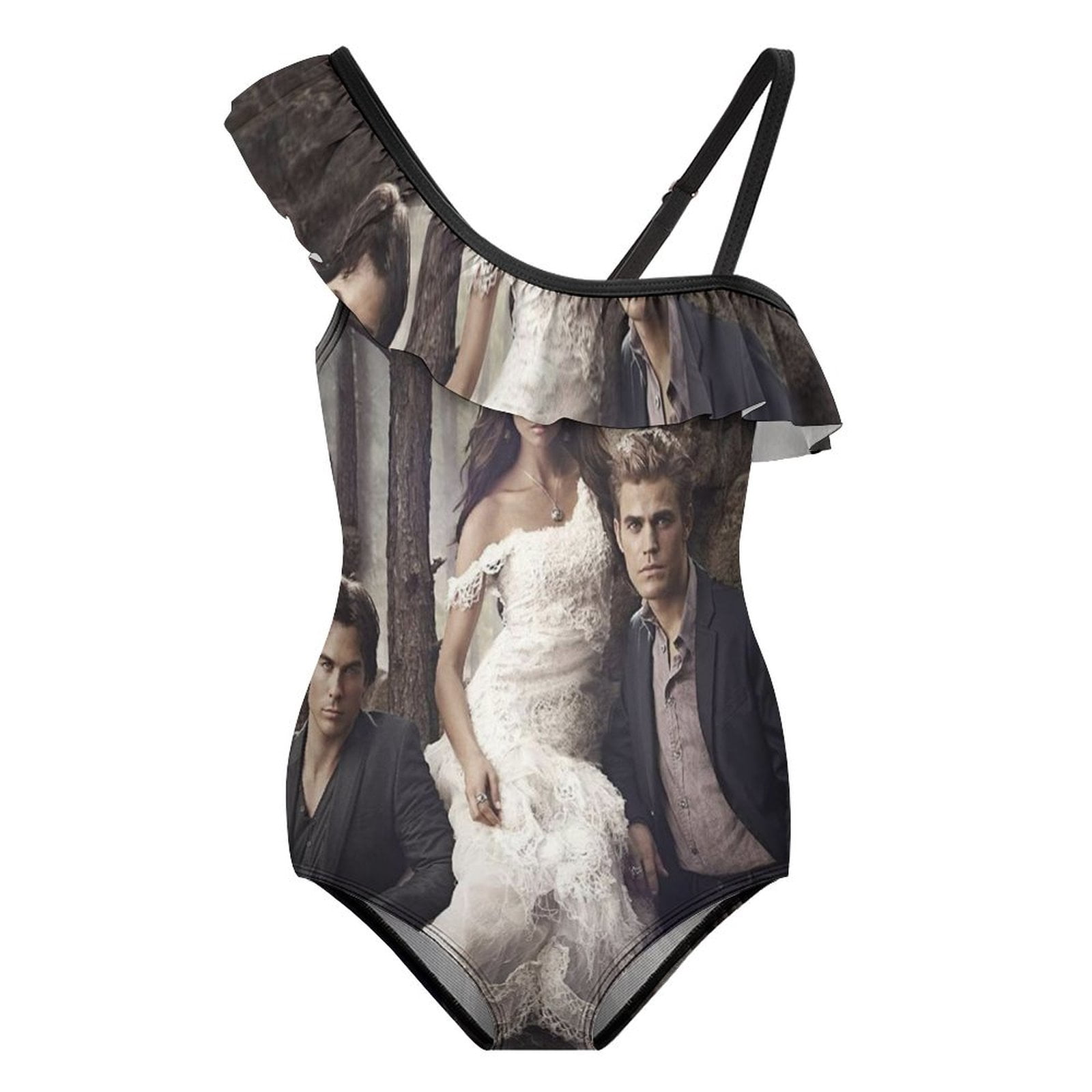 Supernatural Vampire Diaries One-Piece Swimsuit for Girls Adjustable ...