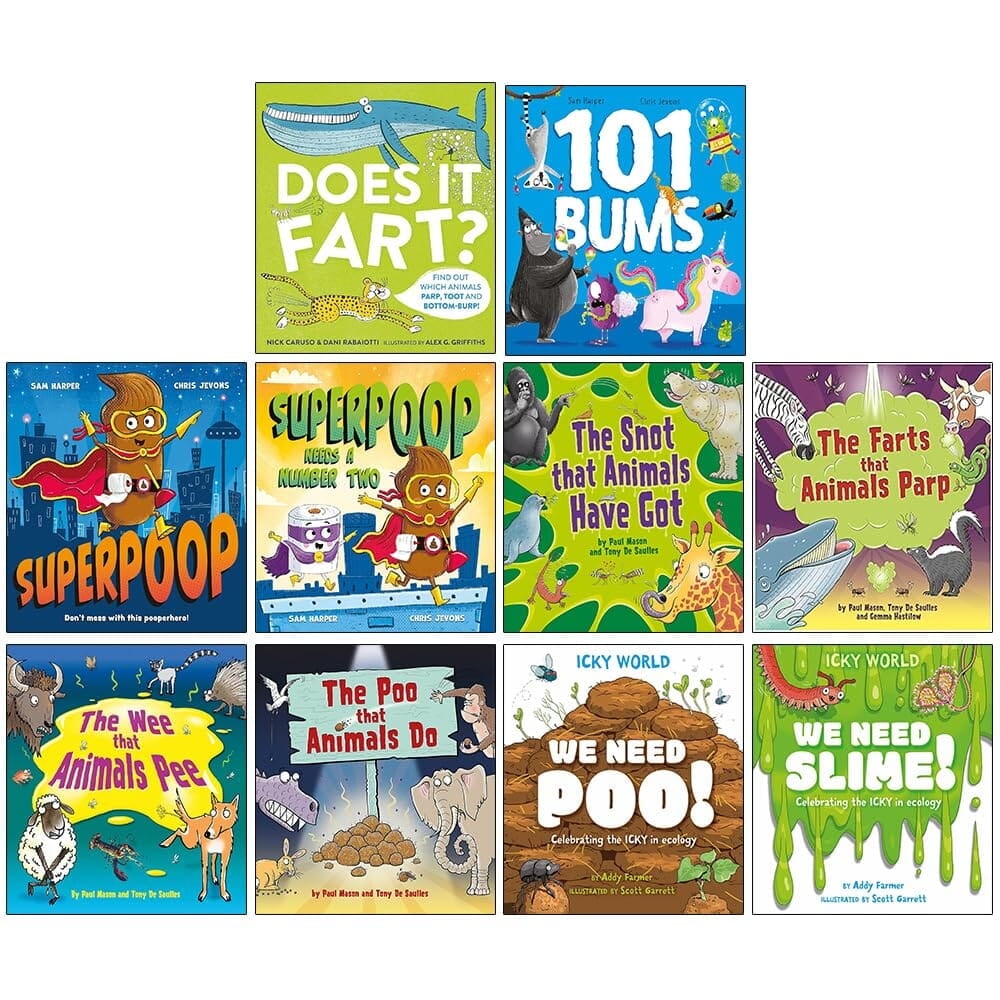 Superpoop Picture 10 Books Collection Set( Superpoop, 101 Bums ...