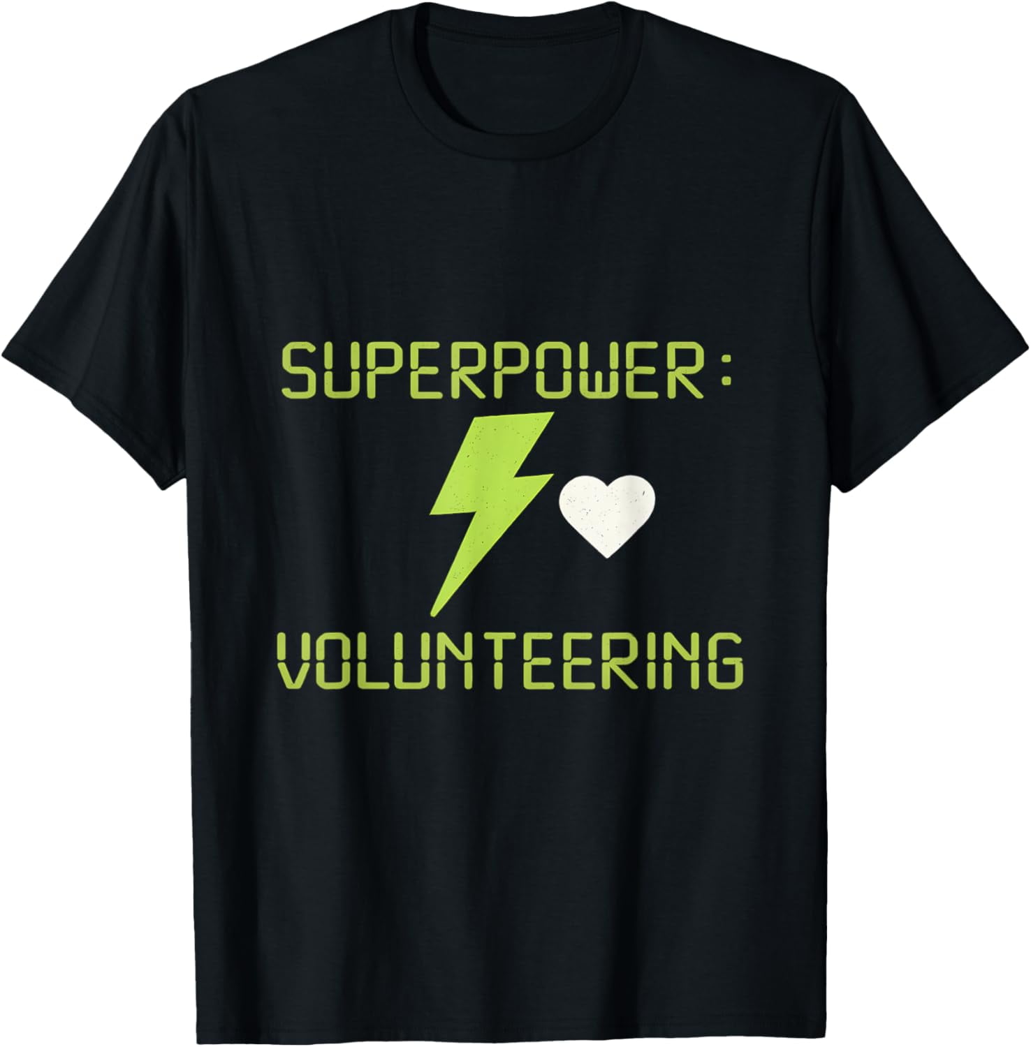 Superpower Volunteering Neon Digital Clock Graphic T-Shirt - Walmart.com