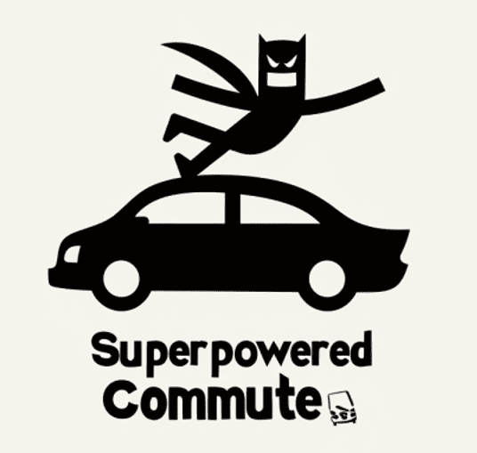 Superpowered Commute Car Decal for Family, Boys, Dad, Automotive ...