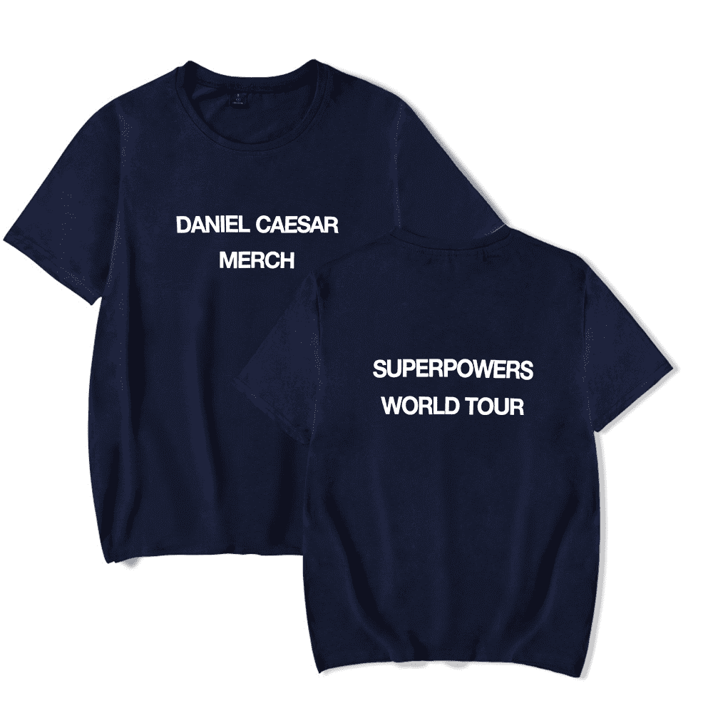 Superpowers World Tour Daniel Caesar Merch T-Shirt Short Sleeve Top Tee ...