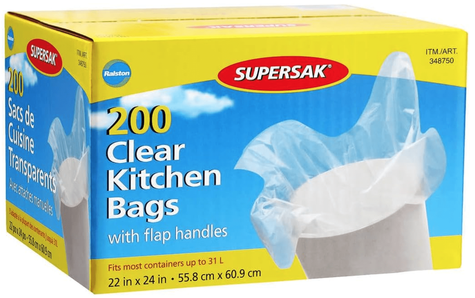 Supersak Clear Kitchen Bags – Pack of 200 - Walmart.com