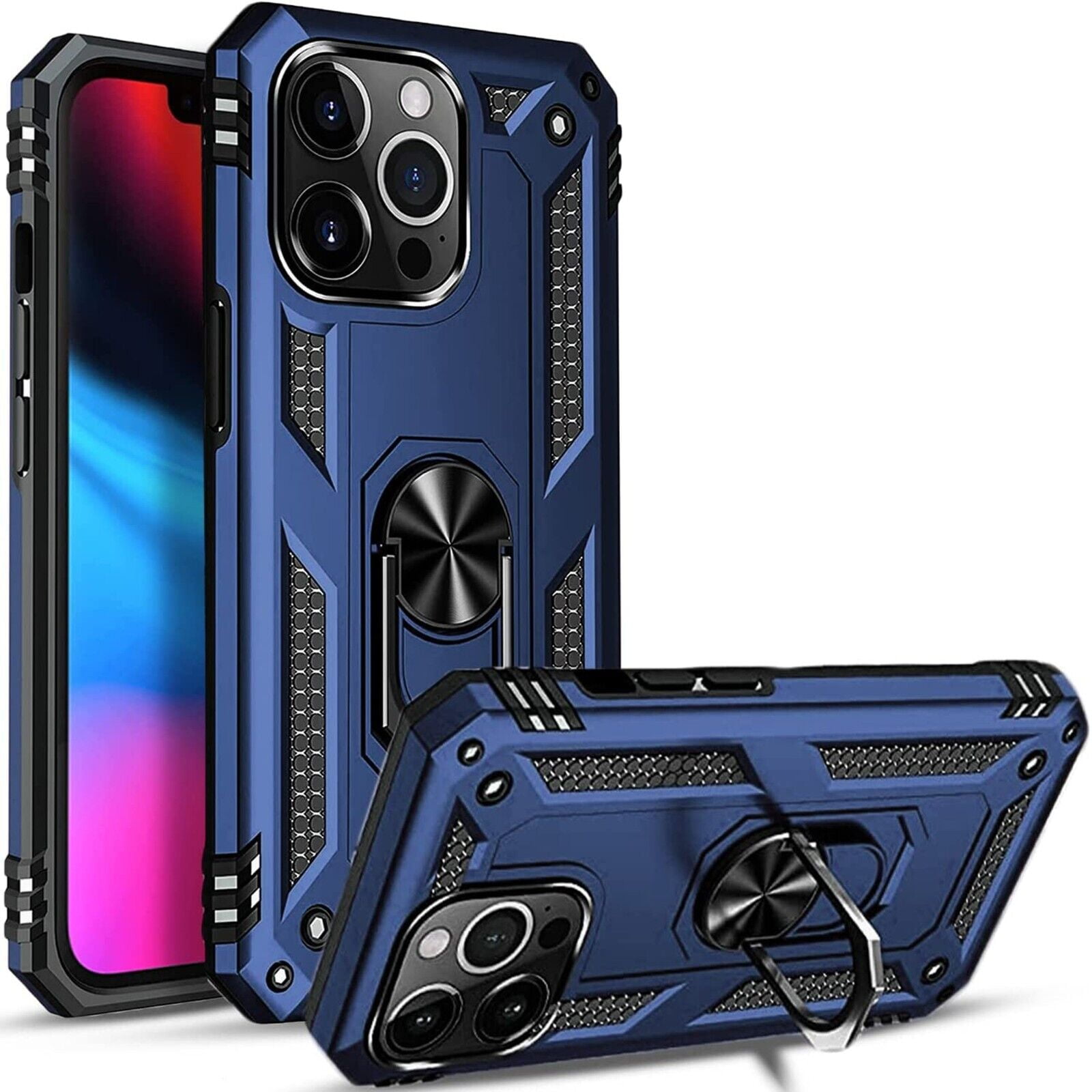 Supershield Armor-X Rugged iPhone 11 Pro Case with Ring Holder - Blue ...
