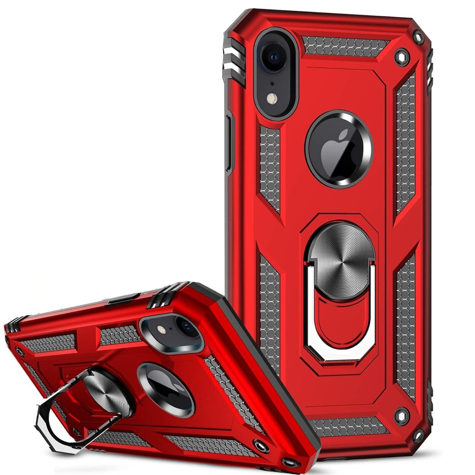 Supershield Armor-X Rugged iPhone XR Case with Ring Holder - Red ...