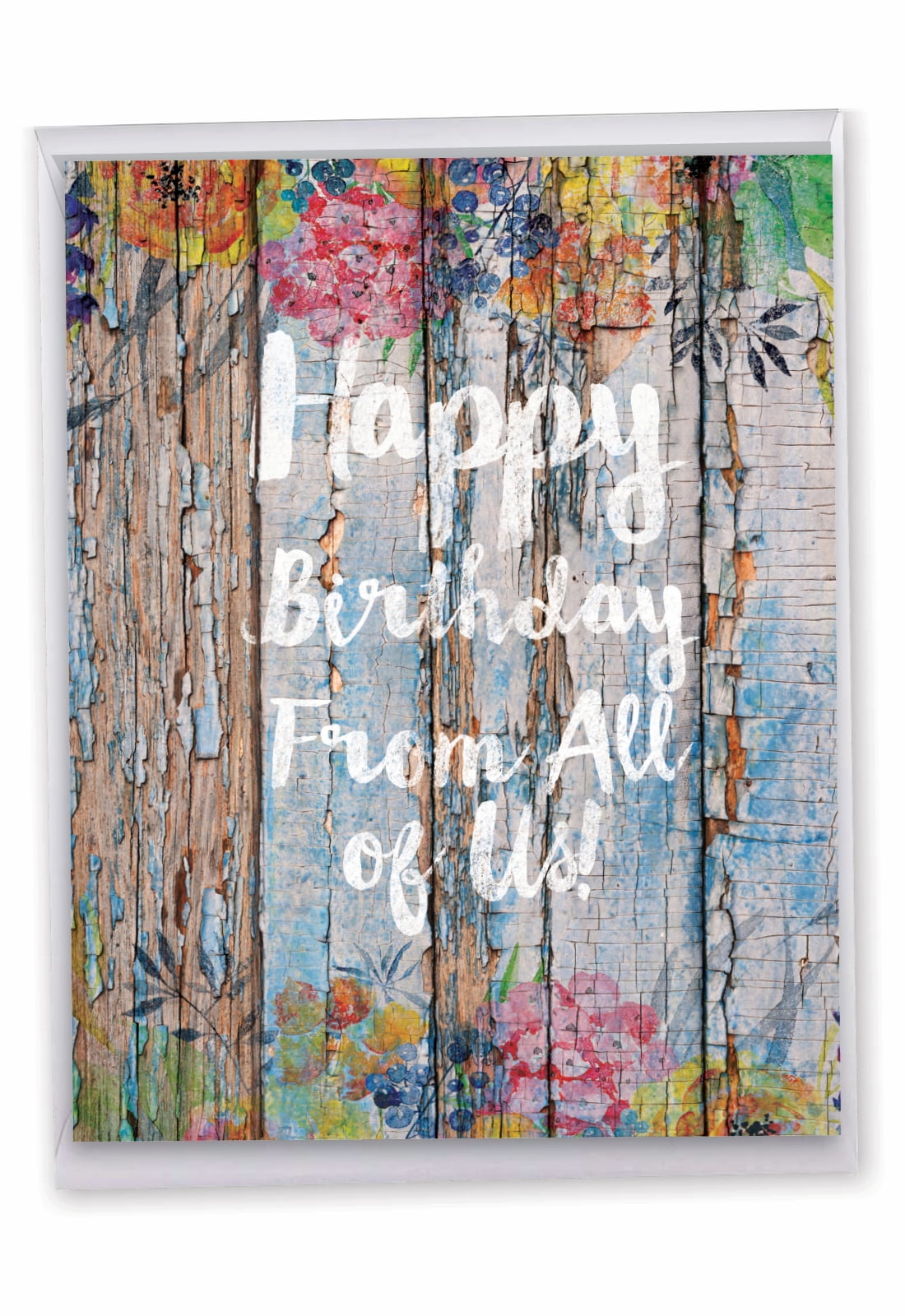 Supersized Birthday Card 'Blooming Driftwood Birthday' with Envelope 8. ...