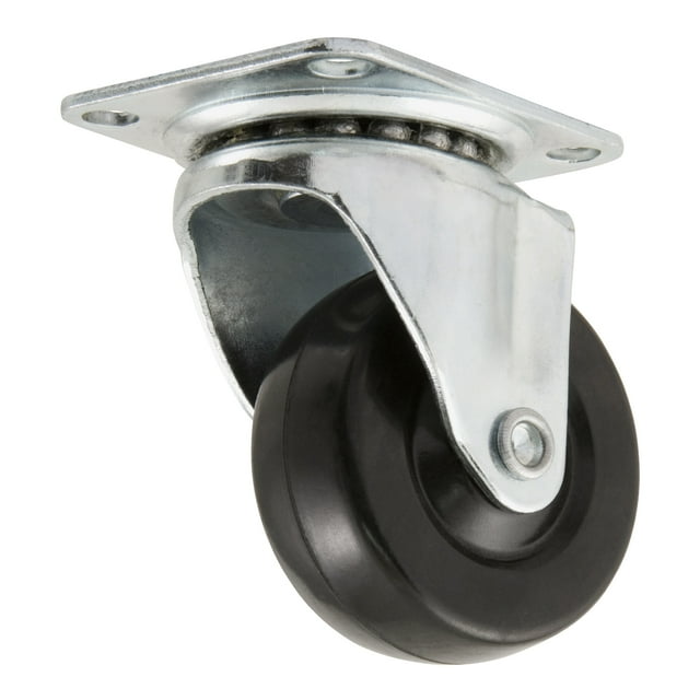 Super Sliders 2" Swivel Plate Caster with Rubber Wheel, Rolls on Carpet ...