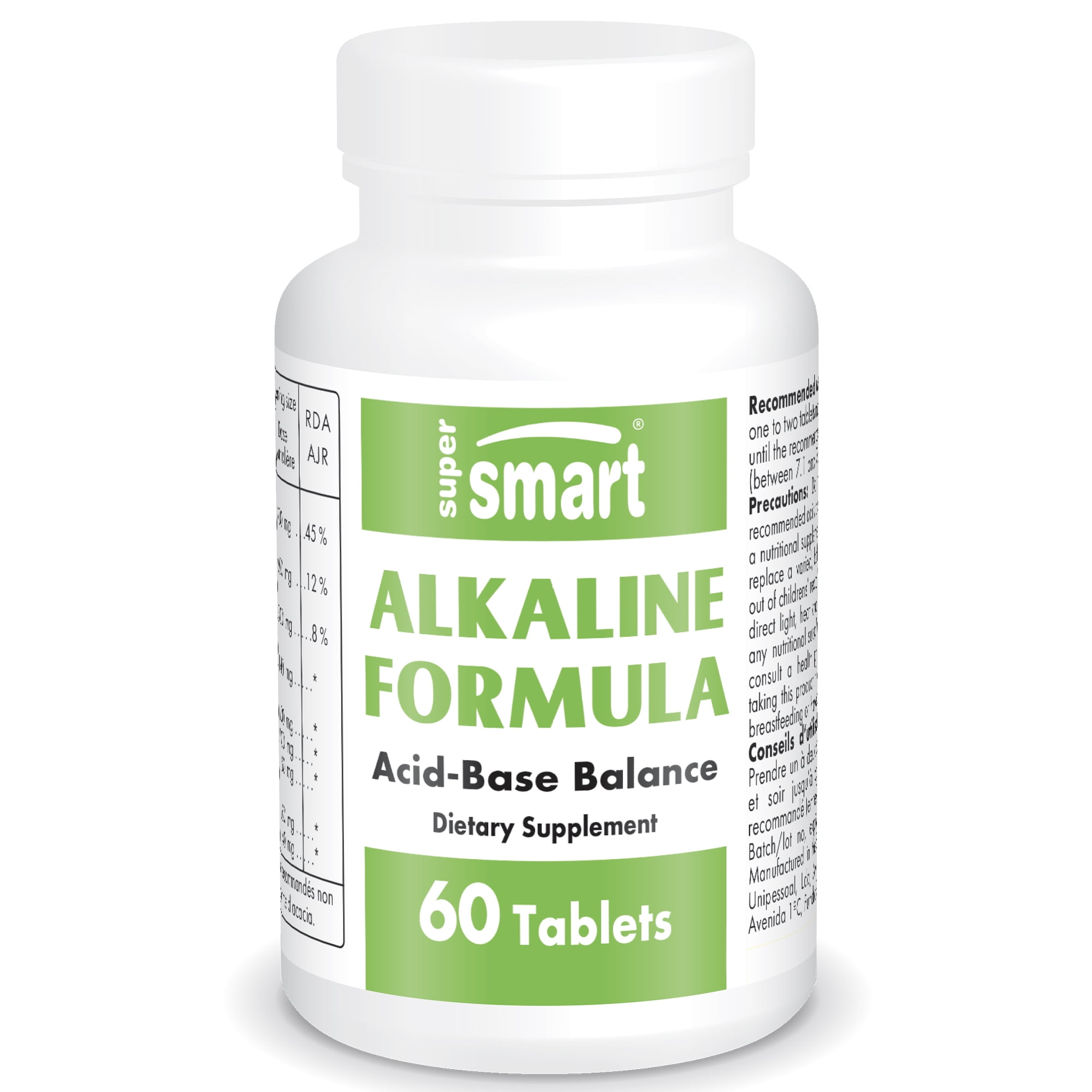 Supersmart - Alkaline Formula - pH Balance Pills - Blood Health - Bone ...