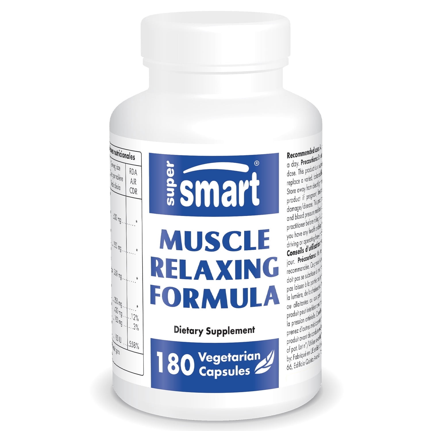 SuperSmart - Muscle Relaxing Formula - with Magnesium Citrate, Valerian ...