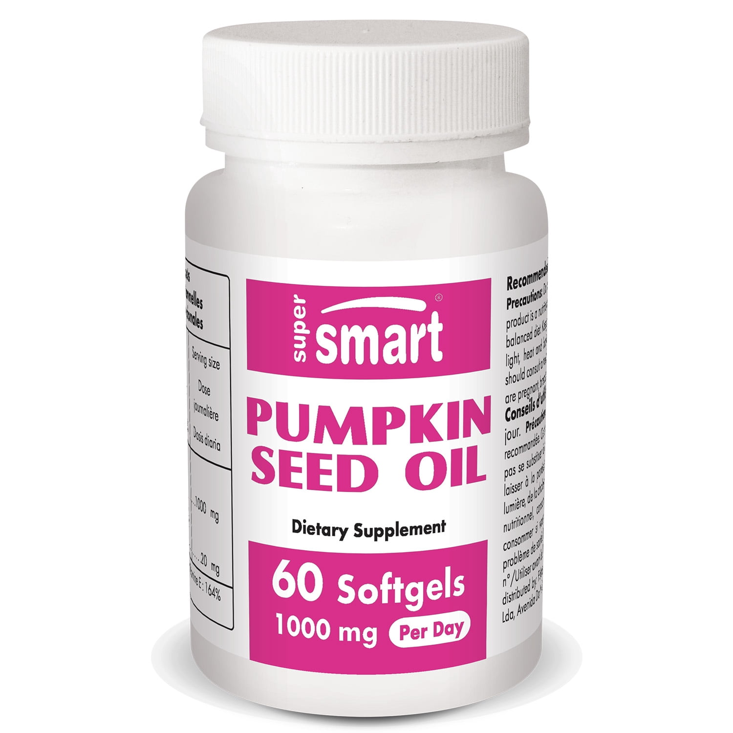 Supersmart - Pumpkin Seed Oil 1000 mg per Day - Prostate Supplement for ...