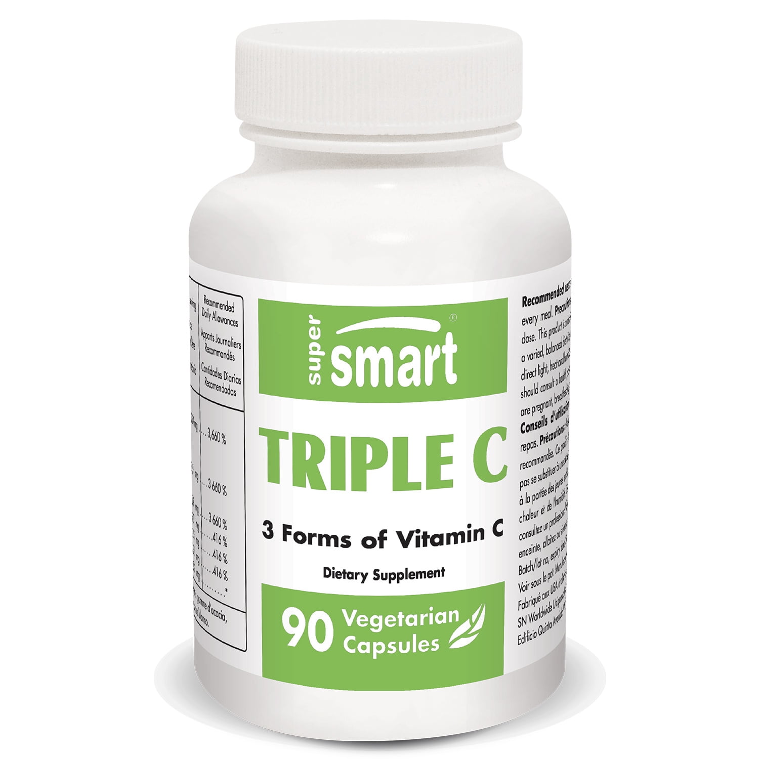 Supersmart - Triple C - 3 Forms of Vitamin C Blended - Powerful Immune ...