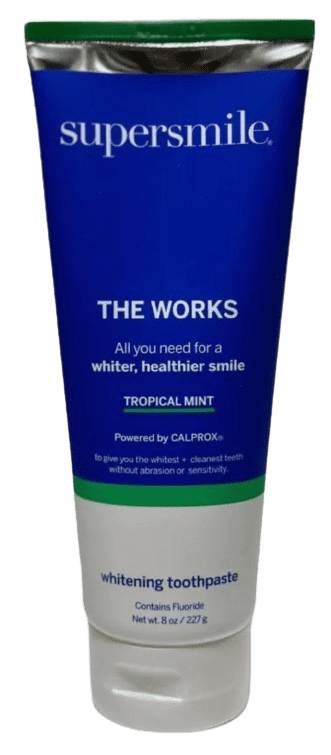 Supersmile The Works Whitening Toothpaste 8 oz – Tropical Mint Flavor ...