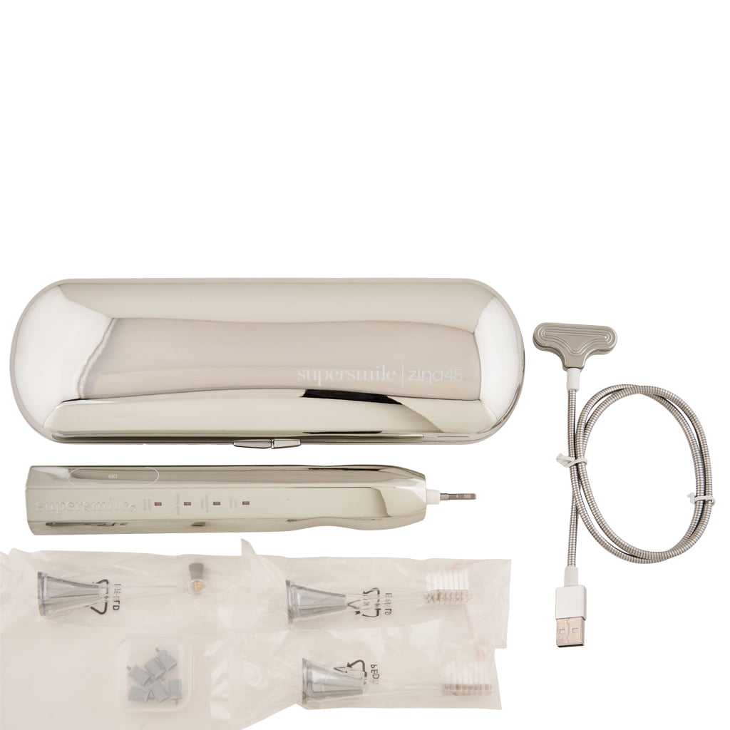 Supersmile Zina45 Sonic Pulse Toothbrush Chrome Silver with Case ...