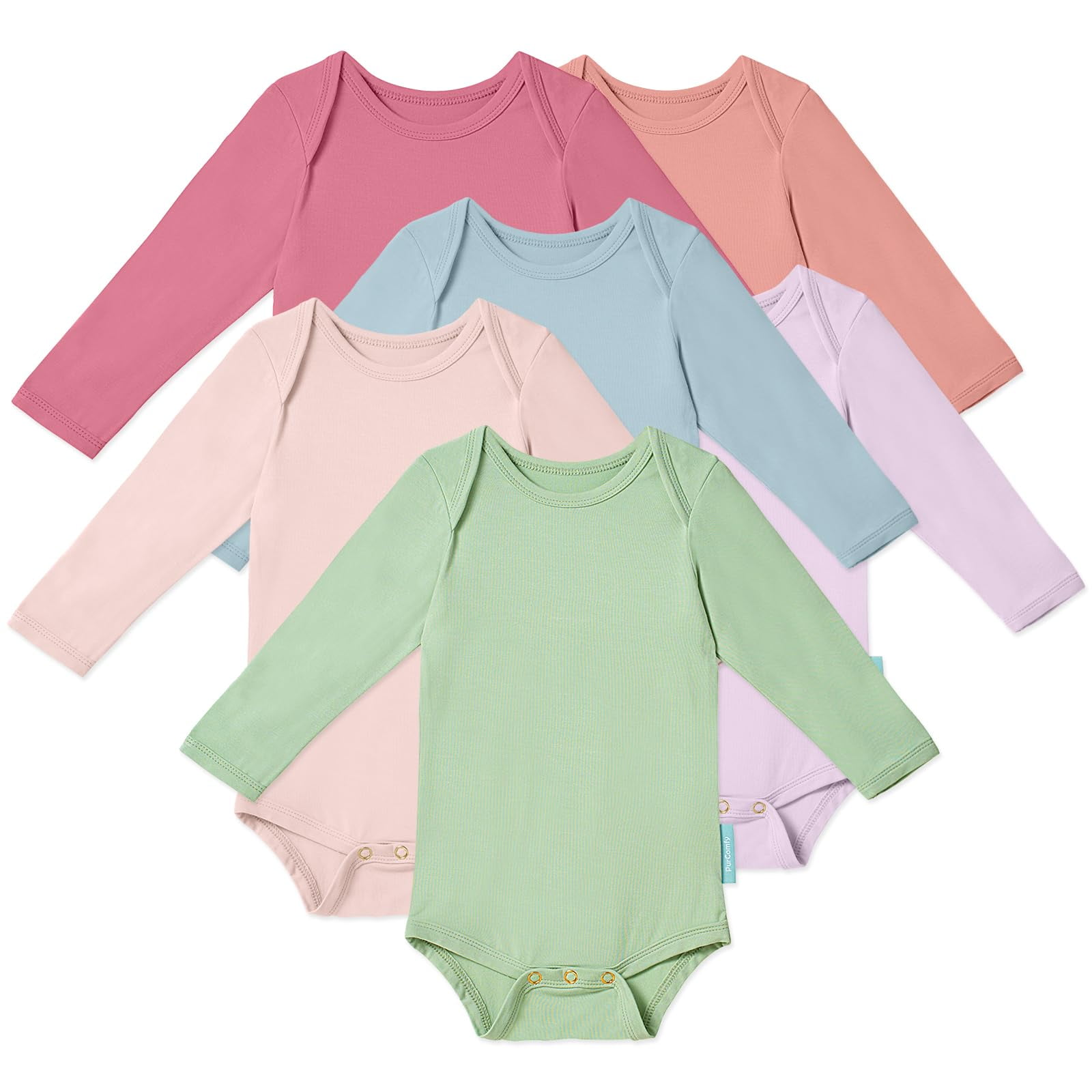 Supersoft Long Sleeve Baby Bodysuits, Premium Bamboo Rayon Bodysuit ...