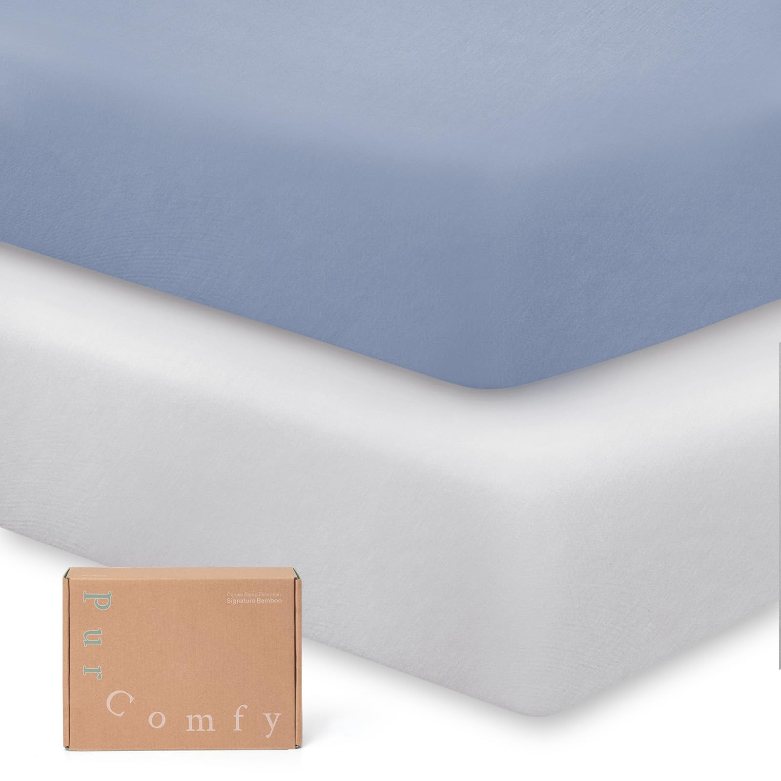 Supersoft Pack and Play Sheets Fitted, Premium Bamboo Viscose Mini Crib ...